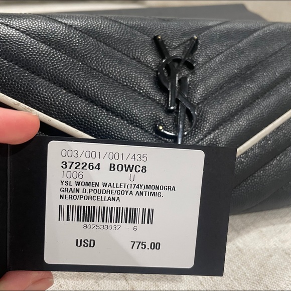 Yves Saint Laurent | Bags | Ysl Monogram Large Flat Envelope Wallet ...